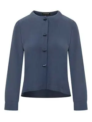 Emporio Armani Collarless Clip-closure Jacket
