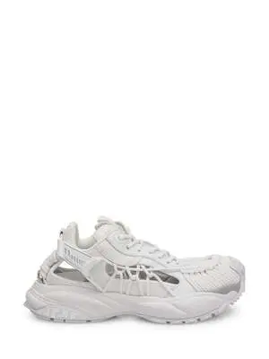 Versace Leather And Fabric Sneakers