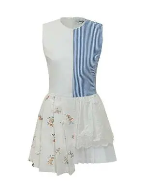 MSGM Mini Dress - Offwhite Blue