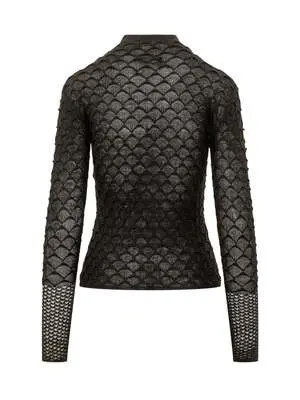 LANVIN High-neck Knit Jumpsuit - Black