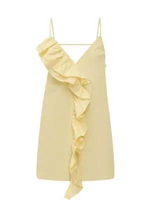 MSGM Stylish Sleeveless Mini Suit With Unique Applications