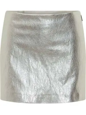 MSGM Metallic Mini Skirt - Silver
