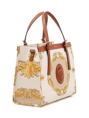 Versace Leather Tote Handbag