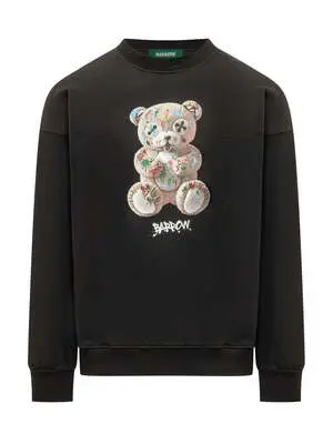 BARROW Graphic Bear Sweatshirt - Nero