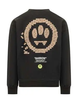 BARROW Graphic Crewneck Sweatshirt - Nero