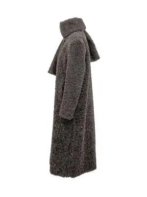 MSGM Tailored Overcoat With Elevated Structure