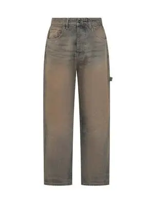 BARROW Vintage-inspired Denim Jeans - Rust Denim