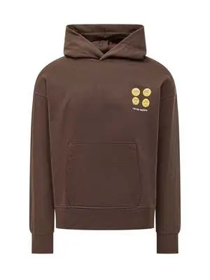 BARROW Cozy Hoodie With Smiley Print - Bracken