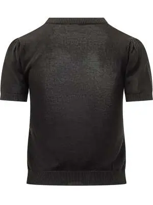 GANNI Cotton Argyle T-shirt