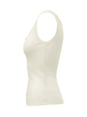 Versace Ribbed Tank Top With Logo Detail