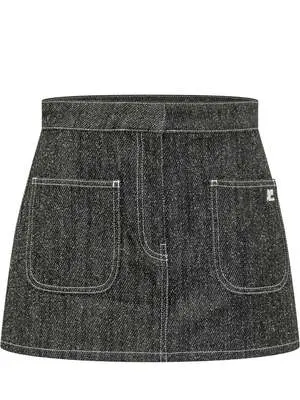 COURREGES Two-pocket Denim Mini Skirt