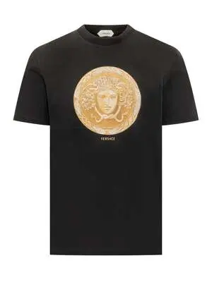 Versace Medusa Print T-shirt - Black