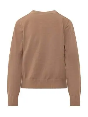 GANNI Graphic Knit Sweater - Camel