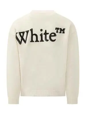 Off-White Bookish Crewneck Sweater - Cream