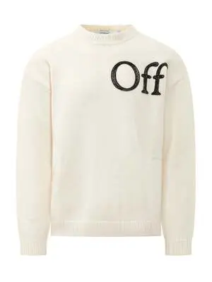 Off-White Bookish Crewneck Sweater - Cream