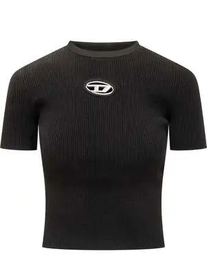 DIESEL® Diesel Fitted Front Logo Top Nero