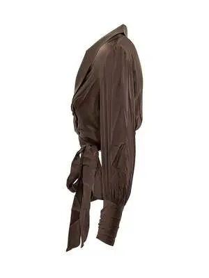 Zimmermann Style Silk Wrap Top