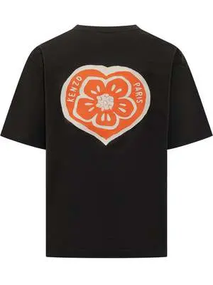 Kenzo Heart Print Graphic T-shirt - Black