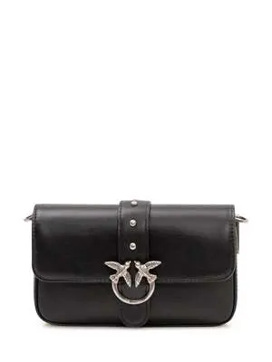 Pinko Slouchy Love One Mini Shoulder Bag - Nero/old Silver
