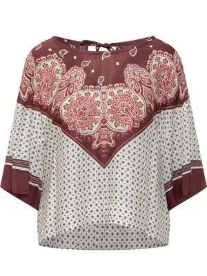 Pinko Mini Twill Shirt - Mult.bordeaux/rosso