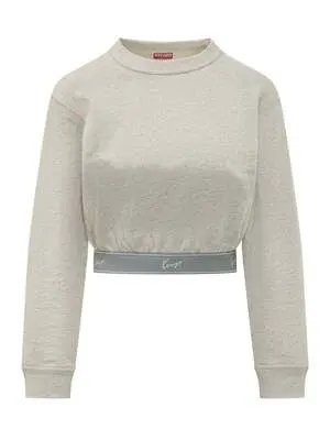 Kenzo KENZO Cropped Sweatshirt Pale Grey