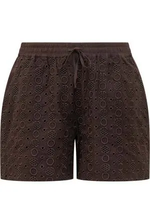 Pinko Embroidered Mini Shorts With Elegant Detailing