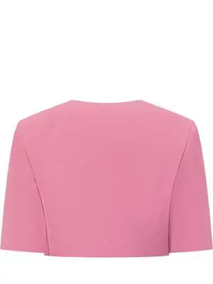 Pinko Stylish Mini Canvas Blazer - Rosa Ibis