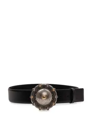 Pinko Round Buckle Belt - Nero-old Silver
