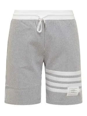 Thom Browne Chic Cotton Bermuda Shorts - Light Grey