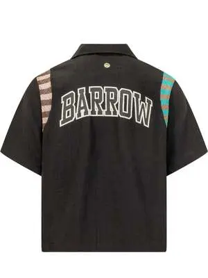 BARROW Viscose Mini Shirt With Cut Sleeves