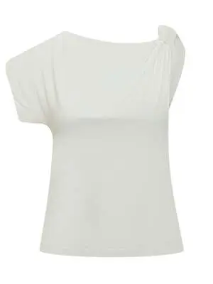 Pinko Draped Paint Splatter Mini Top - Bianco