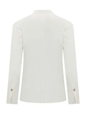 Pinko Chic Linen Blazer Jacket - Bianco