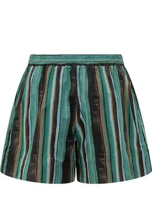 Pinko Trendy Striped Shorts For Summer 2025 - Mult.verde/nero