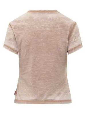 DIESEL® Stylish T-shirt With Front Embellishments - Rosa