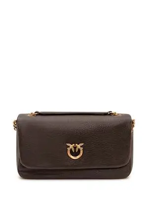 Pinko Soft Horizontal Chain Handbag With Click Closure - Marasca