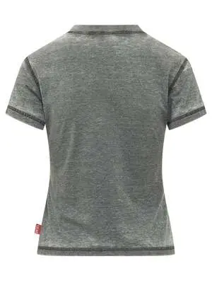 DIESEL® Stylish T-shirt With Front Applications - Grigio