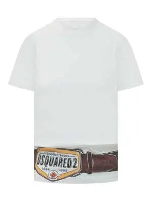Dsquared2 Stampaint Belt T-shirt - White