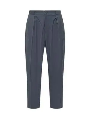 BOSS Elegant Front Closure Trousers With Pleats - Open Blue