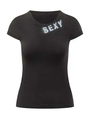 Dsquared2 Graphic T-shirt With Bold Statement - Nero