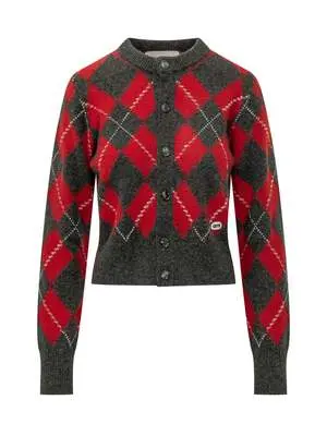 AMI Paris AMI Crewneck Cardigan Gris Carbone
