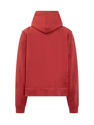 Dsquared2 Stylish Hooded Sweatshirt With Logo Print - Red