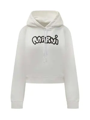 Marni Relaxed Fit Hoodie With Logo