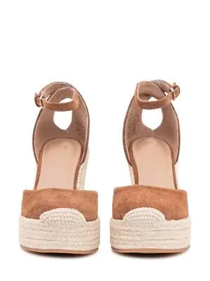BOSS Elevated Heeled Sandals With Ankle Strap