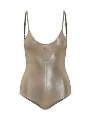 DIESEL® Metallic Scoop Neck Bodysuit - Oro