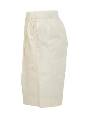 LANEUS Stylish Mini Shorts For Summer Season - Panna