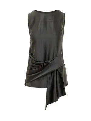 Loulou De Saison Asymmetrical Draped Top