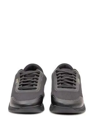 BOSS Titanium Sneakers With Insert Design - Black