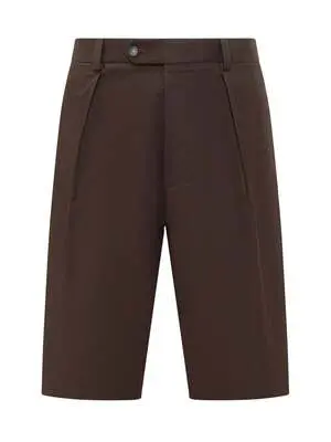 BOSS BY BECKHAM Tailored Cotton Shorts - Medium Brown