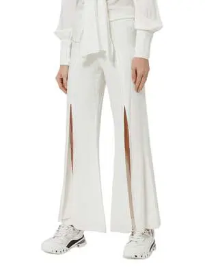 Alexis Elegant Mini Trousers With Stylish Details - Bianco