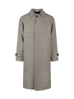 BRERAS Checked Overcoat - Moro